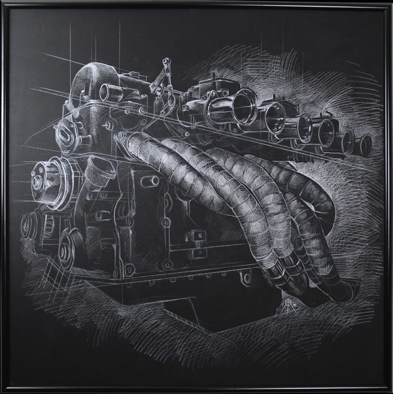 CAR ARTWORKS | Handmade portraits of automotive engines